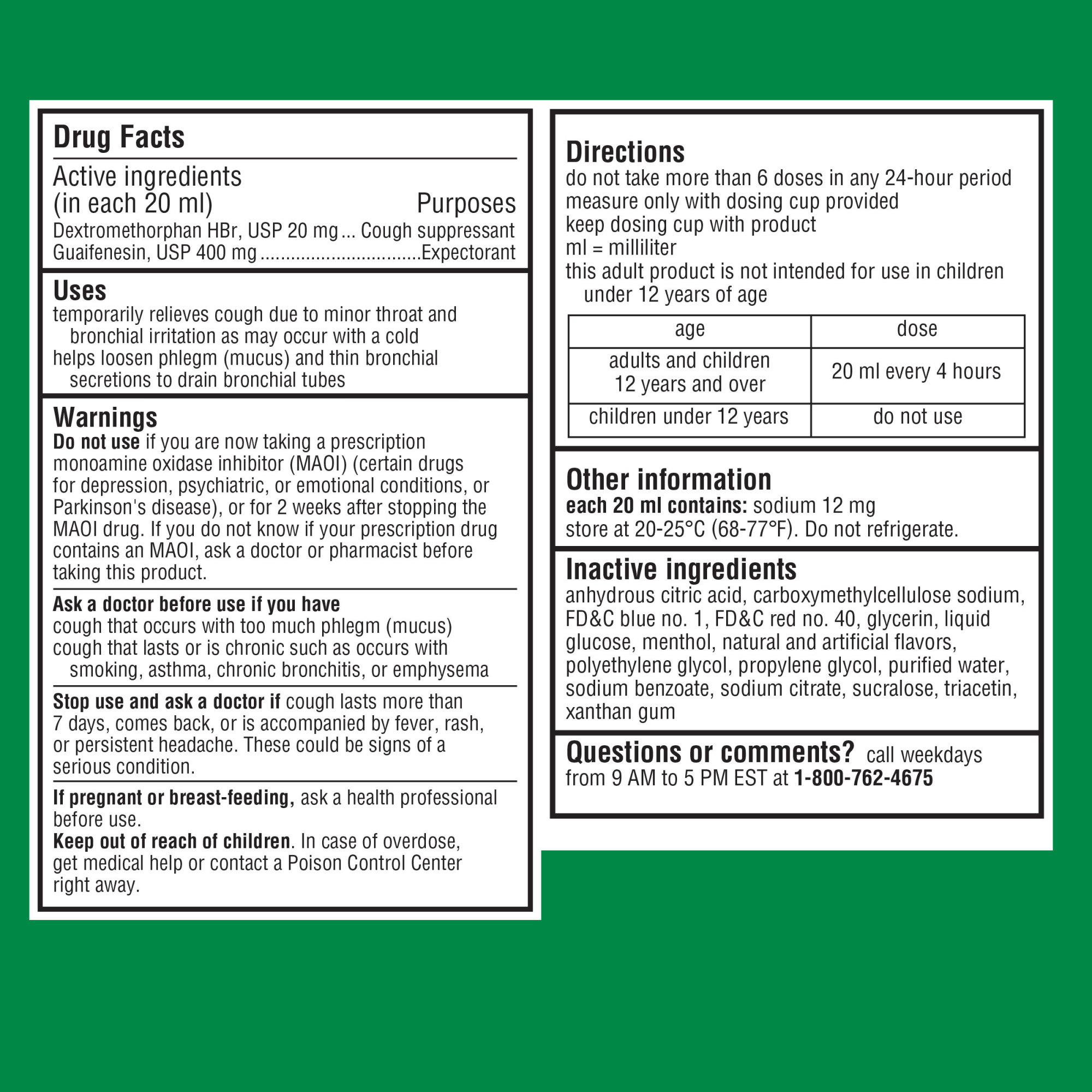 Robitussin Maximum Strength Cough And Chest Congestion DM Liquid