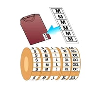 SSWBasics Wrap Around Clothing Size Labels - Size M - Roll of 500 ...