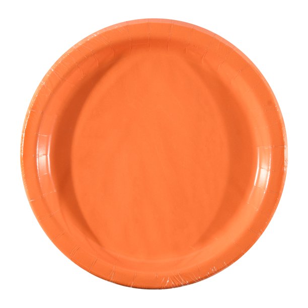 Orange Paper Dinner Plates, 9in, 16ct - Walmart.com