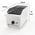imerelez 12" Commercial Gas Charbroiler, 28K BTU Stainless Steel Lava ...
