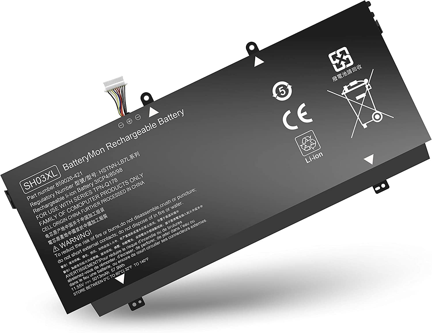SH03XL HSTNN-LB7L 859026-421 859356-855 Battery for HP Spectre x360 13 ...