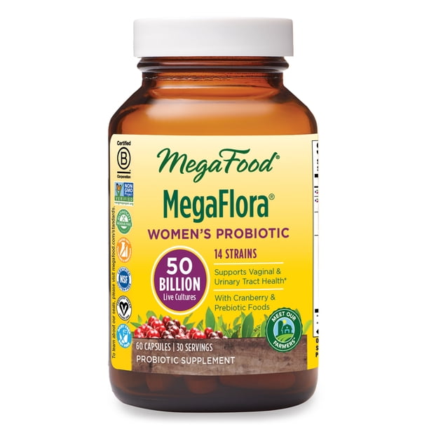 MegaFood, MegaFlora for Women, Probiotic Supplement with 50 Billion CFU ...
