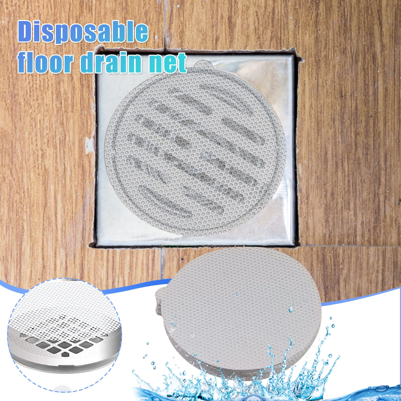 Midsumdr Bathroom Organizer Disposable Shower Drain Hair Catcher