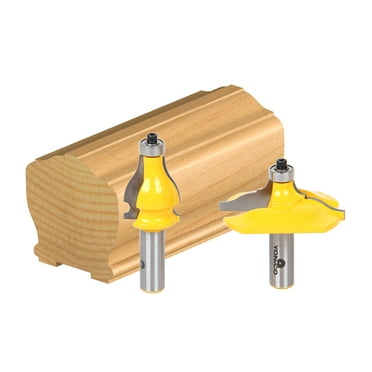2 Bit Handrail Router Bit Set - Standard/Flute - Yonico 18224 - Walmart.com