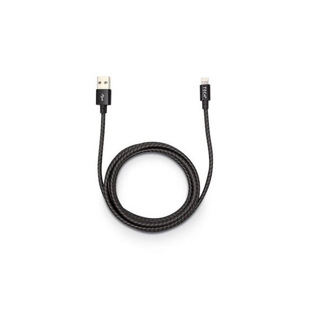 TECH2 Metal Lightning Cable, Black, 4ft (2 Pack) - Walmart.com