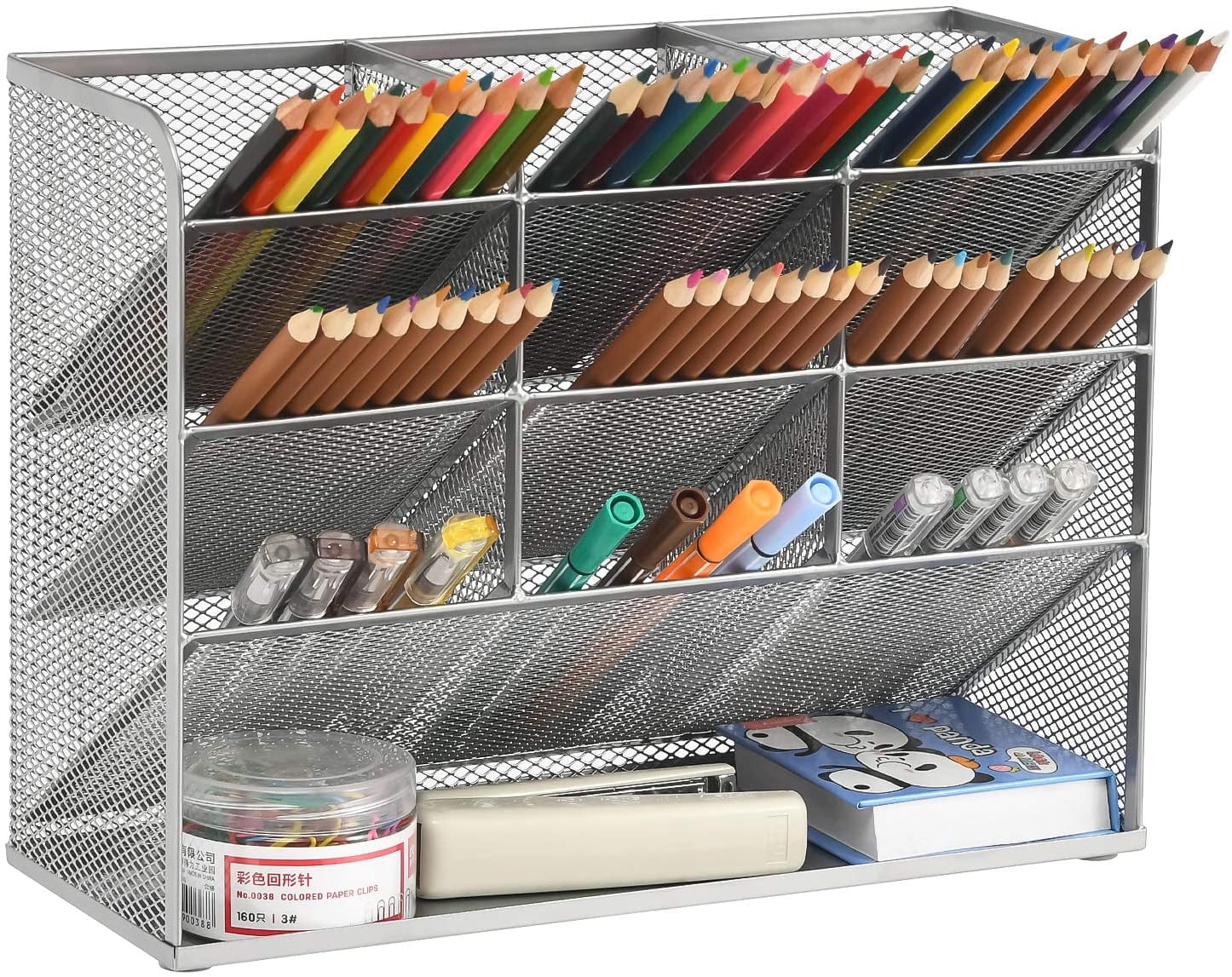 Mesh Desk Organizer, Multi-Functional Pen Holder, Pen Organizer for ...