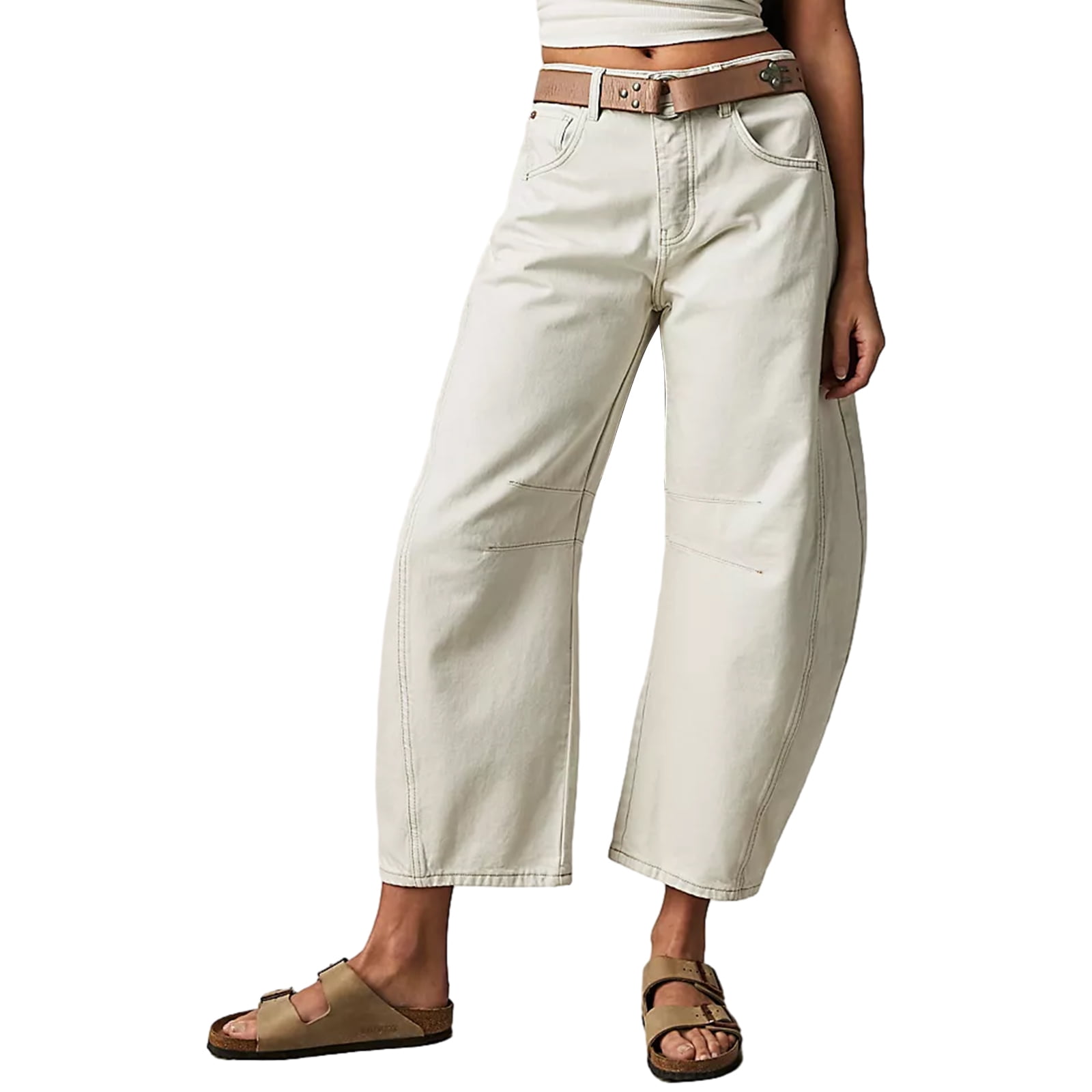 Click here for Wangsaura Womens Baggy Mid Rise Jeans Wide Leg Loo... prices