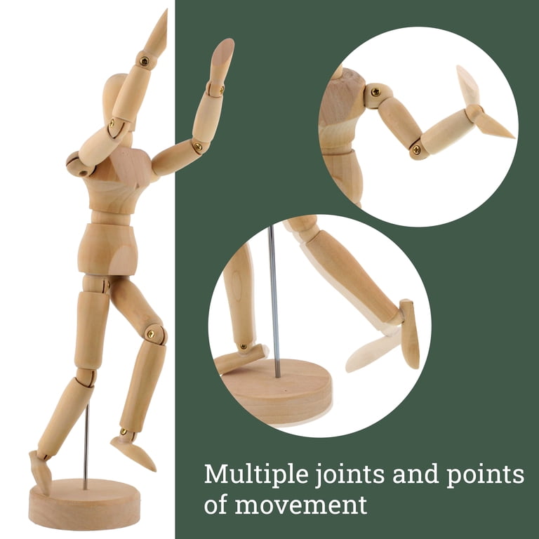 Wooden Artist Mannequin 8-Inch Posable Wooden Mannequin - Articulated ...