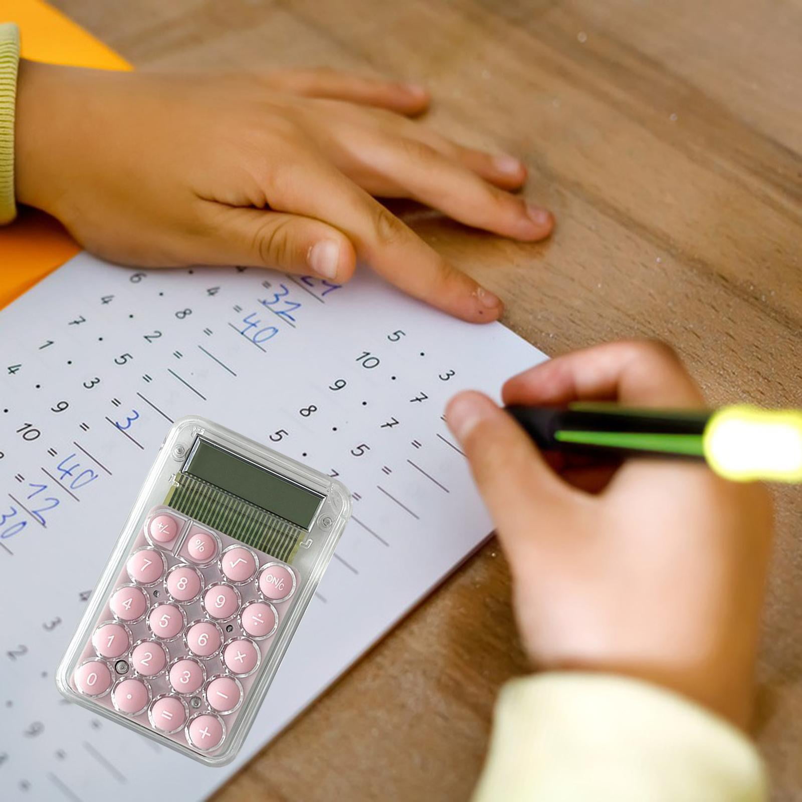 Calculadora de Mano Perfke Calculadora de Oficina Digital 8 Rosa ...