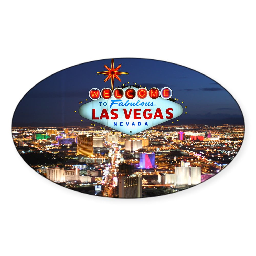 CafePress - Las Vegas Sticker - Sticker (Oval) - Walmart.com