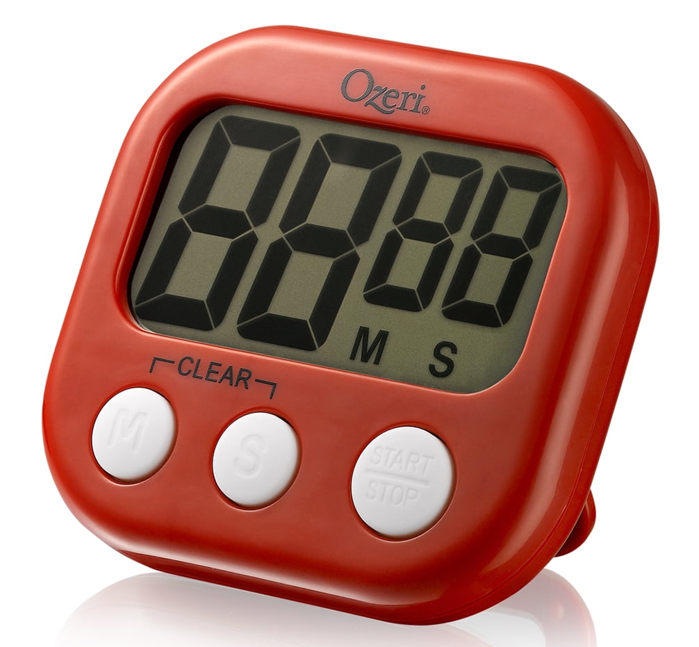 Ozeri Kitchen and Event Timer, Red & White - Walmart.com