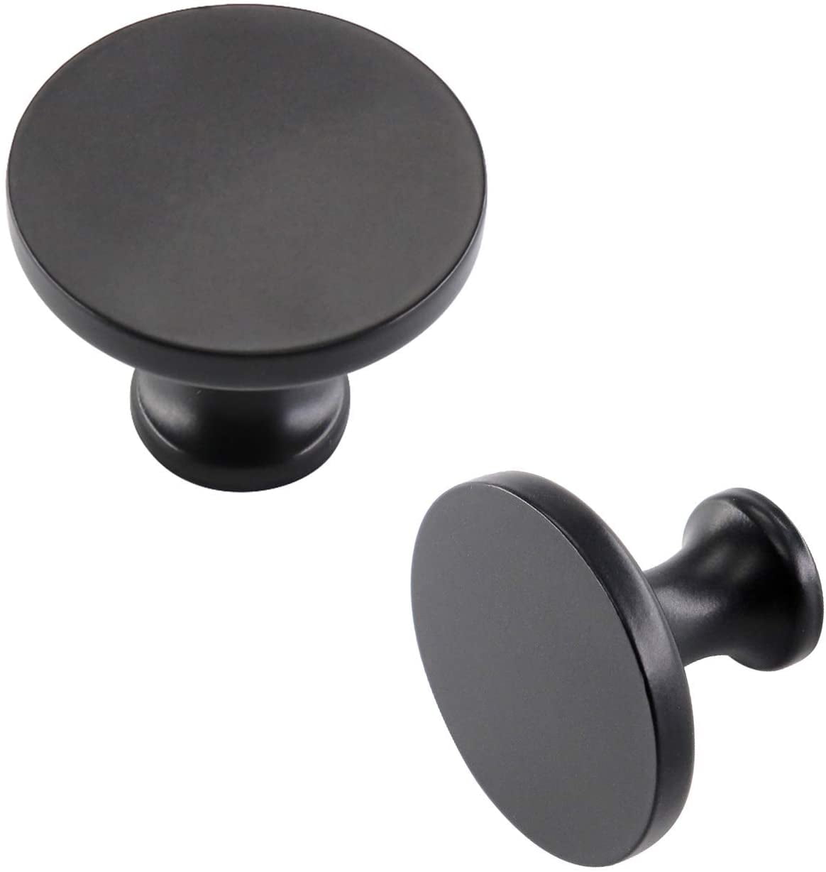 Goldenwarm Black Cabinet Knobs Round Drawer Knobs Black Hardware for Cabinets Knobs for Dresser ...