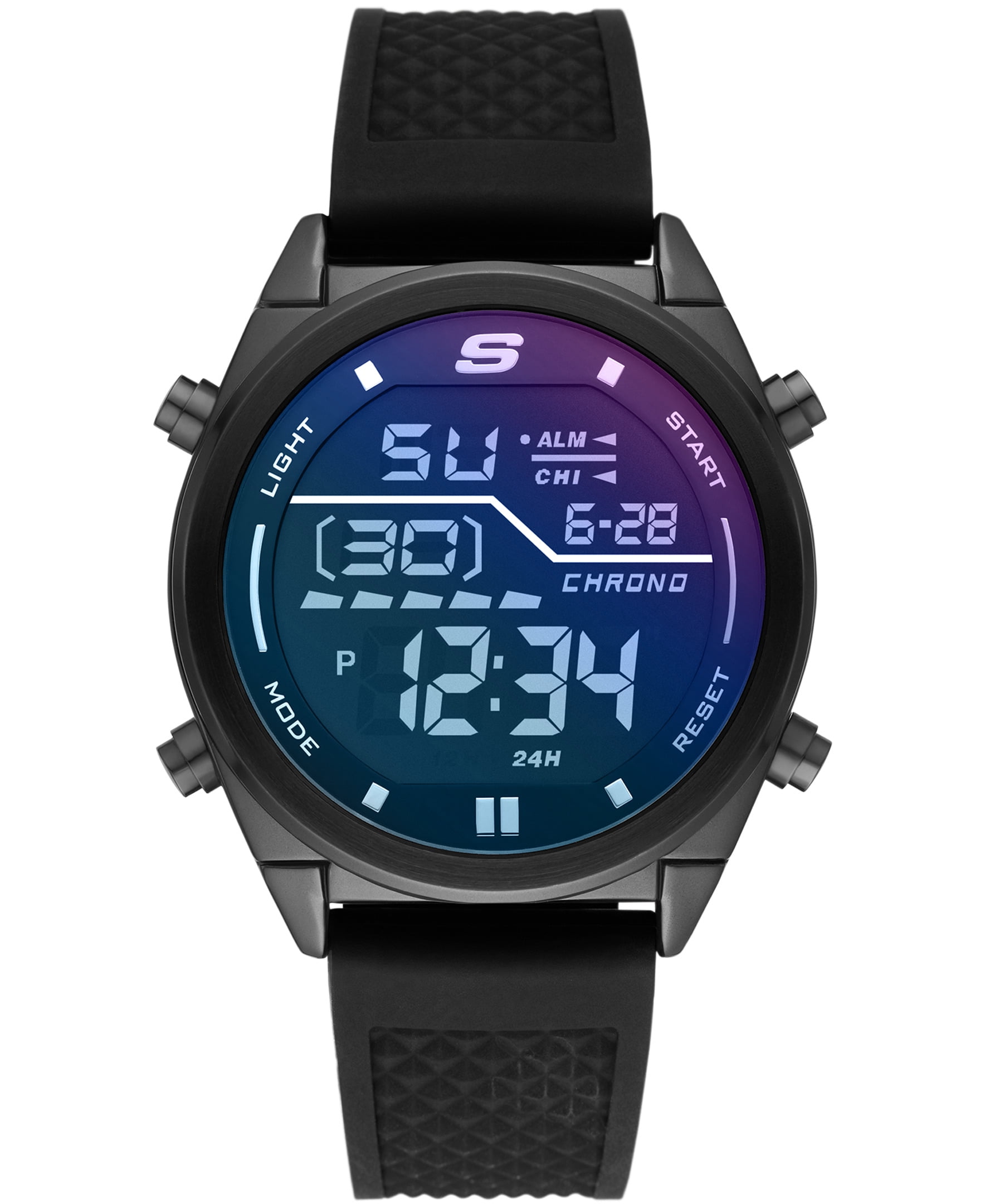 Skechers Mens Digital Watch Black Silicone Band (SR5142W) - Walmart.com
