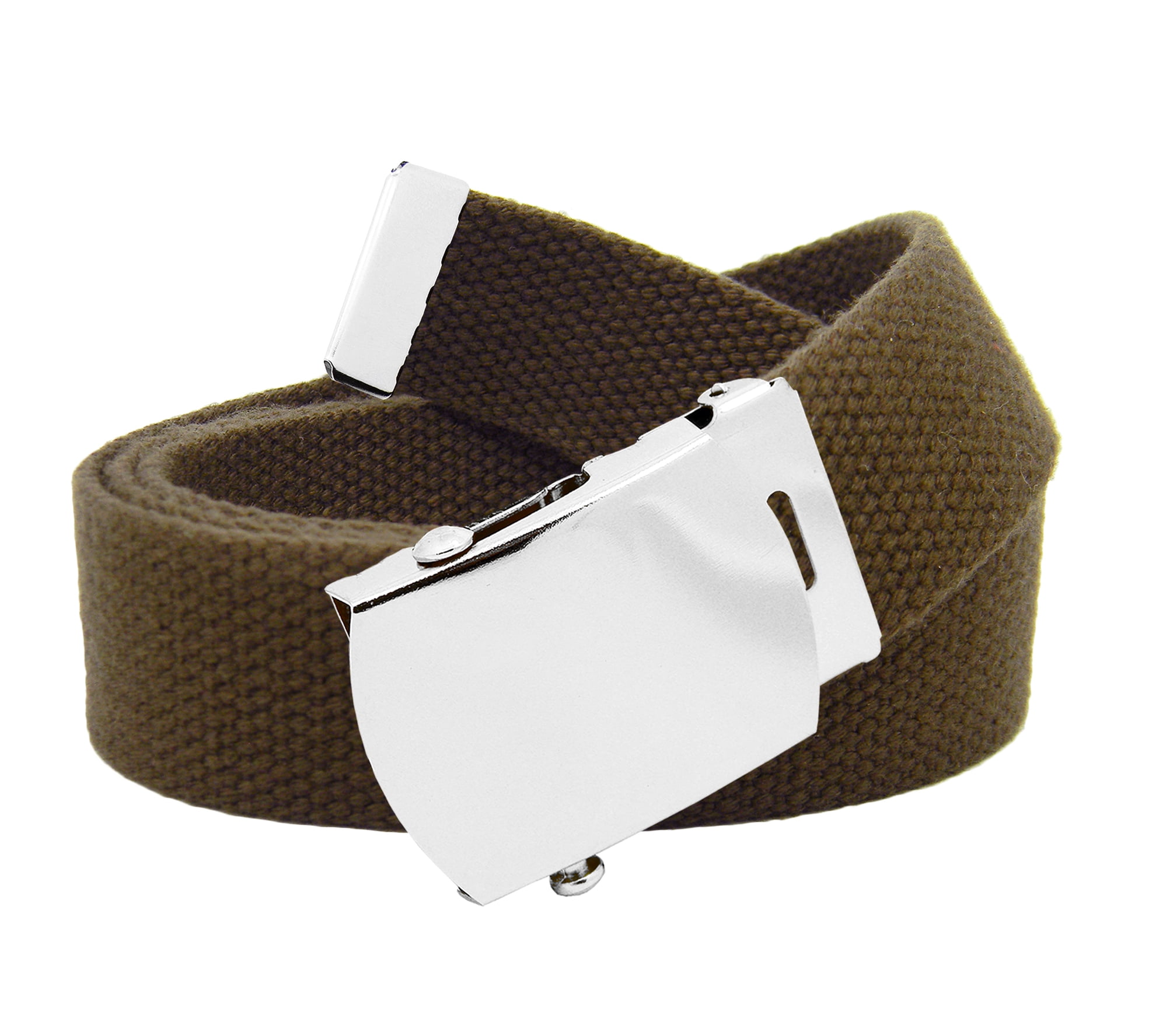 Boy's School Uniform Silver Slider Military Belt Buckle with Canvas Web ...