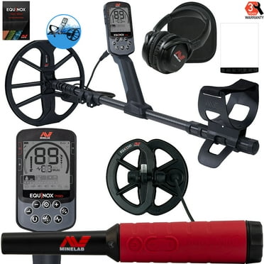 "Minelab Equinox 800 Multi-IQ Metal Detector Bundle with 6"" & 15"" Coils, Lower Shafts, Pro ...