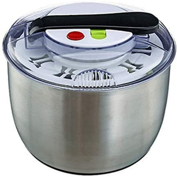 Large Capacity Stainless Steel Salad Spinner, Easy To Spin, For Washing ...