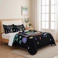 King Quilt Bedding Set Happy Birthday Colorful Line Cake Present Box ...