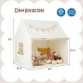 Costway Honeyjoy Unisex Kids Large Play Tents, Polyester Cotton Beige ...