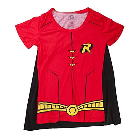 T-Shirt - DC Comics - Robin Sublimated Caped Tee-XL Costume Cosplay ...