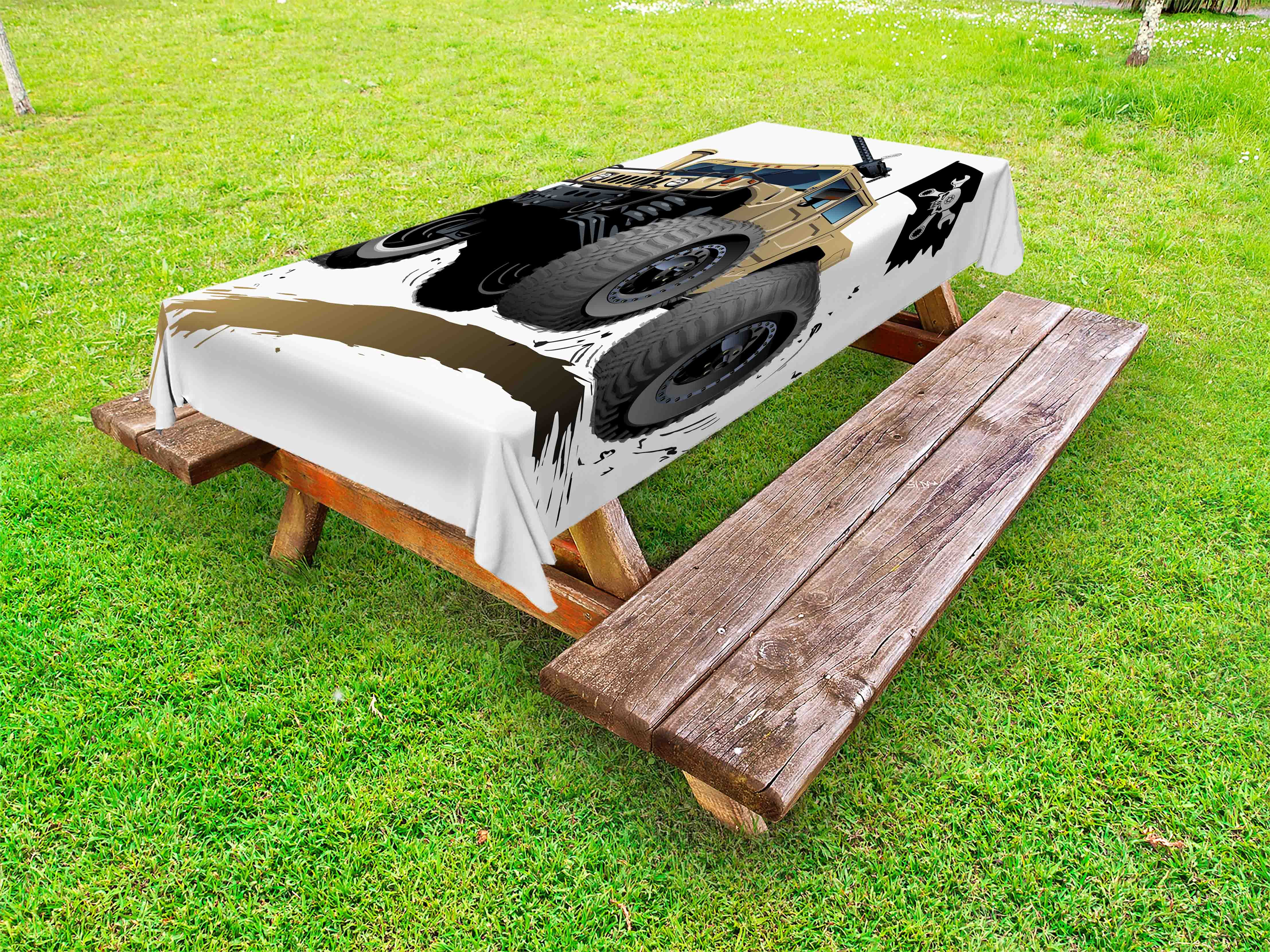 Cars Outdoor Tablecloth, Worldwide Off Road Famous Safari Rally Truck ...