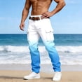CONZONE Mens Cargo Pants Gradient Color Wide Leg Cargo Pants for Men ...