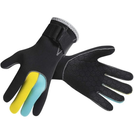 Wetsuit Gloves Professional 3mm Neoprene Scuba Diving Gloves for Men Women Anti Slip Stretchy ...