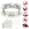 Luxtrada Stainless Steel Bird Spikes Bird Deterrent Spikes with Gloves ...