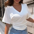 CONZONE Women's Tshirts Short Sleeve T Shirts for Women Casual V Neck ...