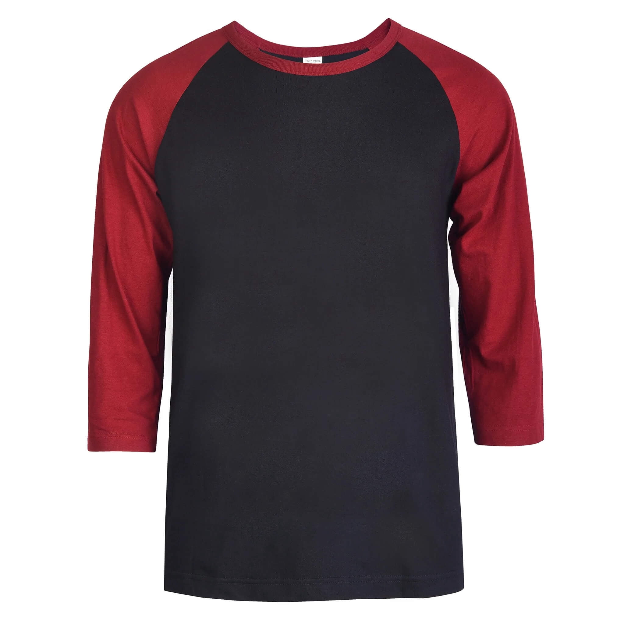 Men's 3/4 Sleeve Crew Neck Baseball Shirt, Casual Dynamic Cotton Raglan ...