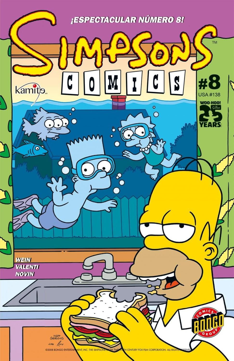 COMICS DE LOS SIMPSONS 8 EDITORIAL KAMITE 7500588002371 | Walmart en línea