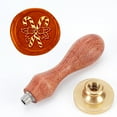 1 pc Wax Seal Stamp Set Sealing Wax Stamp Solid Brass Heads with Wood ...