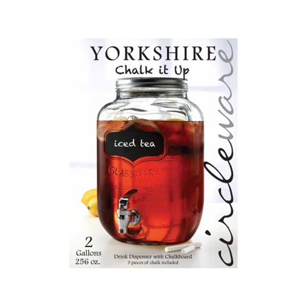 Circleware Yorkshire 2 Gallon Beverage Dispenser With Chalkboard Panel ...