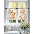 Cartoon Dog Sheer Curtains for Living Room Bedroom Japanese Style ...