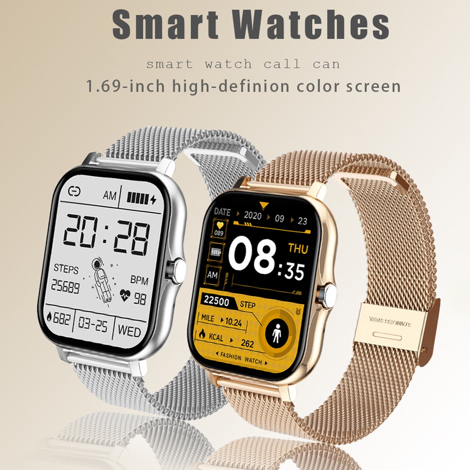 Yirtree Y13 Smart Watch Multifunctional Step Counting Full Touch Screen Casual BT Calling Sports ...