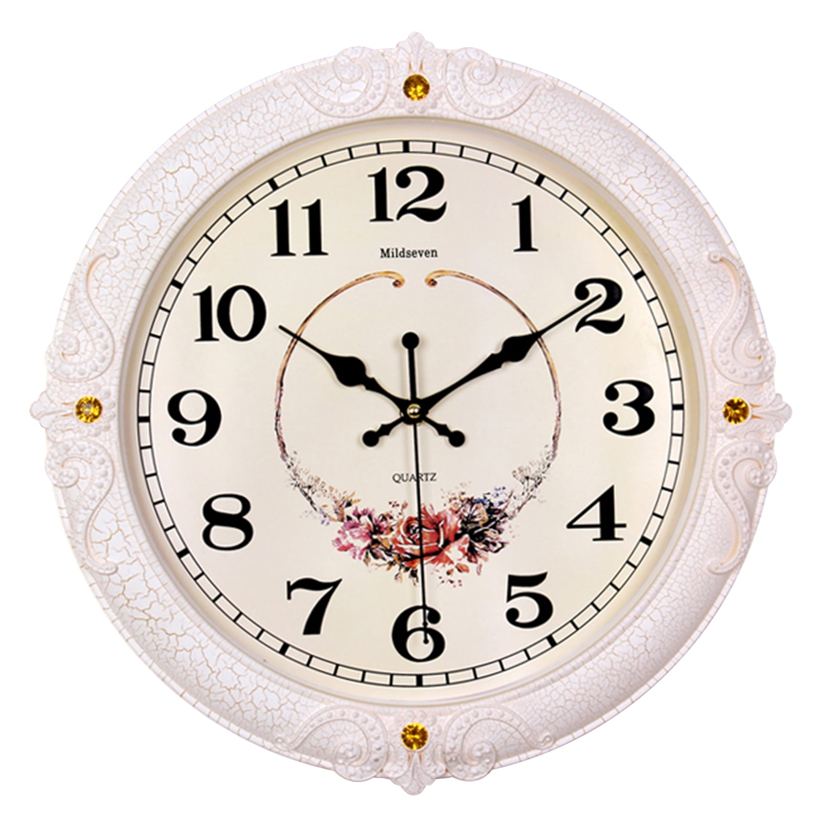 Wobythan 13 Inch Retro Wall Clock, Silent Quartz, Large Decorative for ...