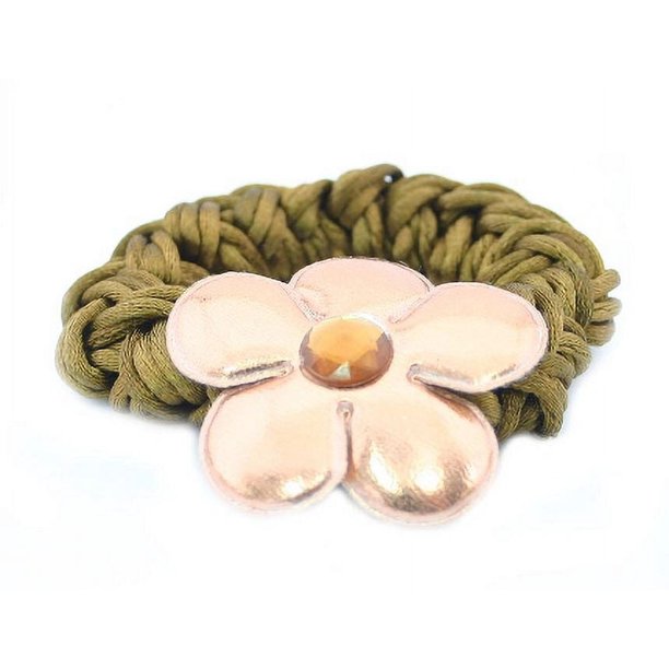 Cola de CABALLO ELÁSTICA trenzada Caravan ROSA METÁLICA CON CRISTAL ...