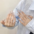2024 new handmade wear nail Internet celebrity moonlight powder gradual ...