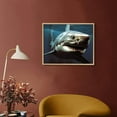 HOMICOZI Great White Shark Poster Canvas Wall Art Picture Print Bedroom ...