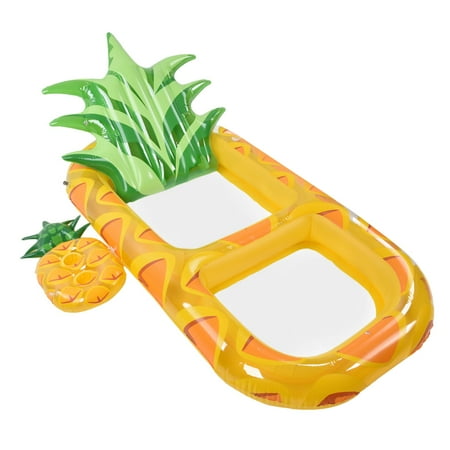 Inflatable Pool Floats Pineapple Shape Headrest Large Size Swimming ...