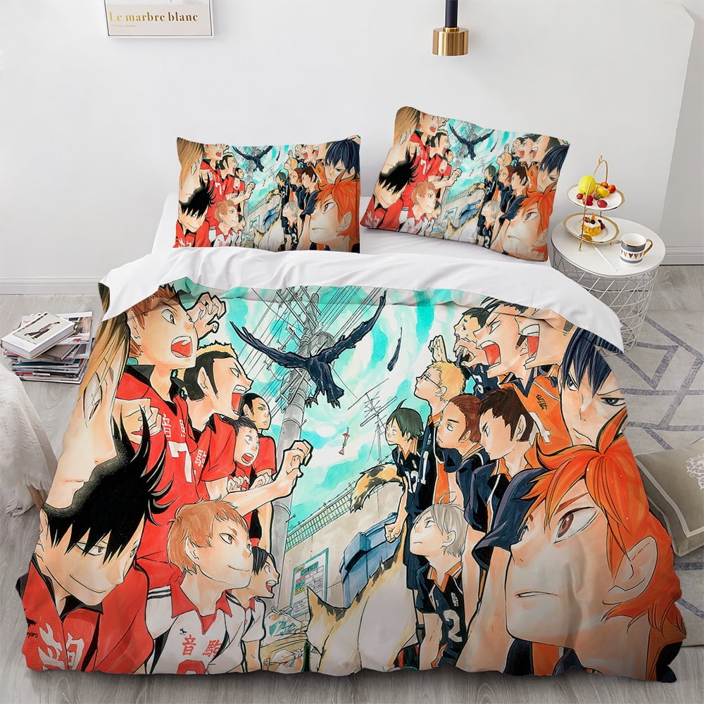 Anime Haikyuu King Size Bedding Comforter Sets for Bedroom Fashion New ...
