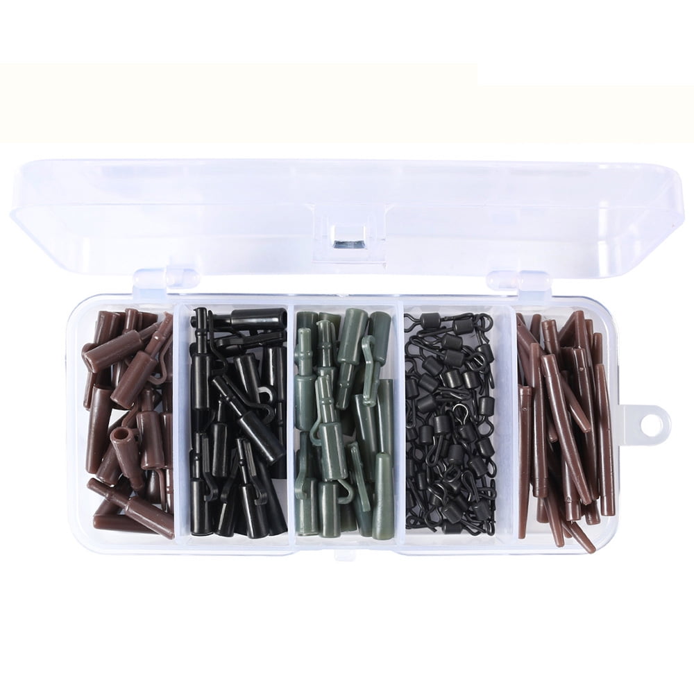 BE-TOOL Carp Fishing Tackle Kit, 120pcs Carp Hooks Swivels Tube Anti ...