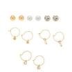 Claire's 6 Piece Studs and Hoops with Pendants Earrings Set, Pearls ...