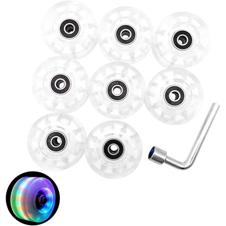 Luminous Roller Skate Wheels for Double row Roller Skating & Skateboard ...