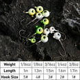 Dr.Fish 10 Pack 3D Eye Fishing Jig Heads Freshwater Fishing Jigs for ...