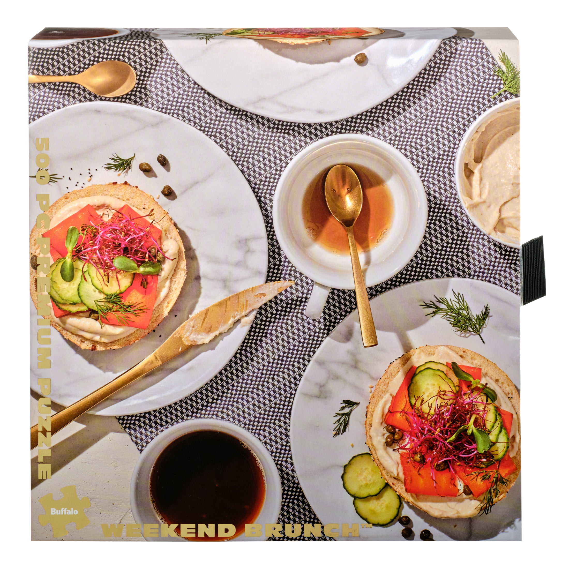 Buffalo Games 500-Piece Gold Weekend Brunch Interlocking Jigsaw Puzzle ...
