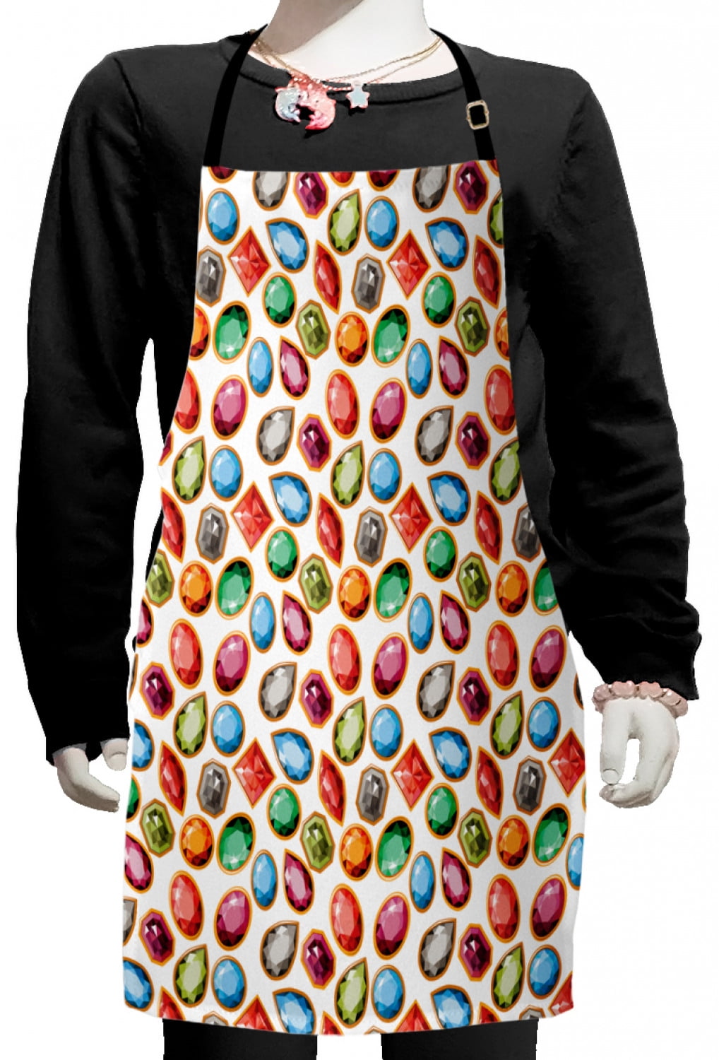 Diamond Kids Apron, Diamond Patterns Different Type Forms Facets Square ...