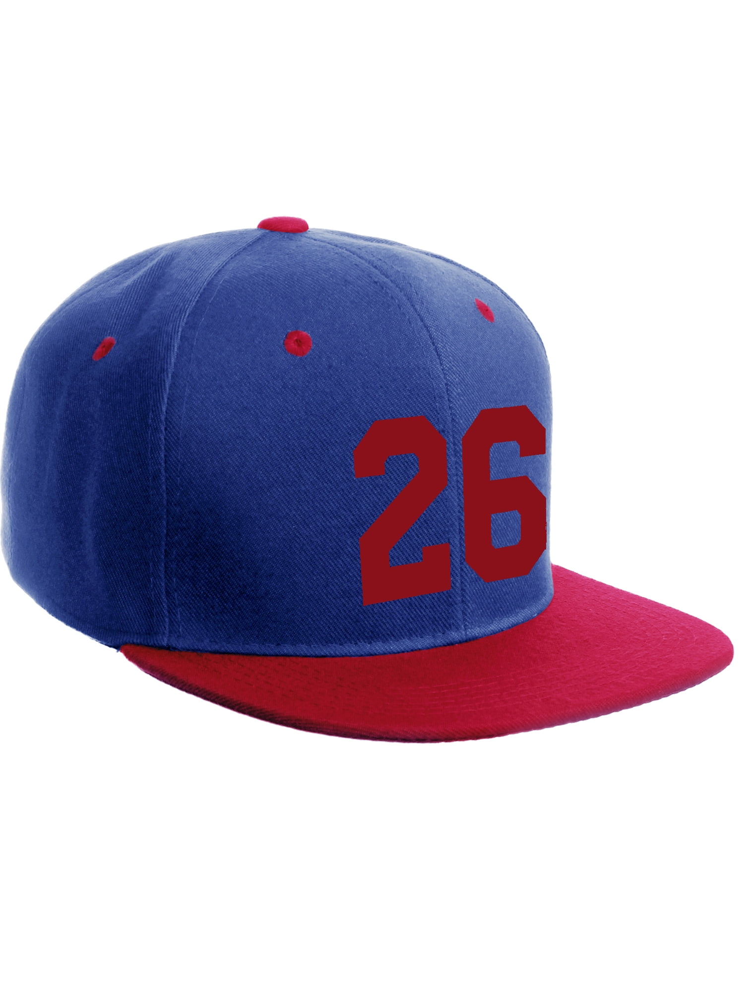 Classic Flat Bill Visor Snapback Hat Custom Color Player Team Numbers ...