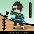 MACTANO Anime Demon Slayer Tanjiro Mini Building Block Set, Green, ABS ...