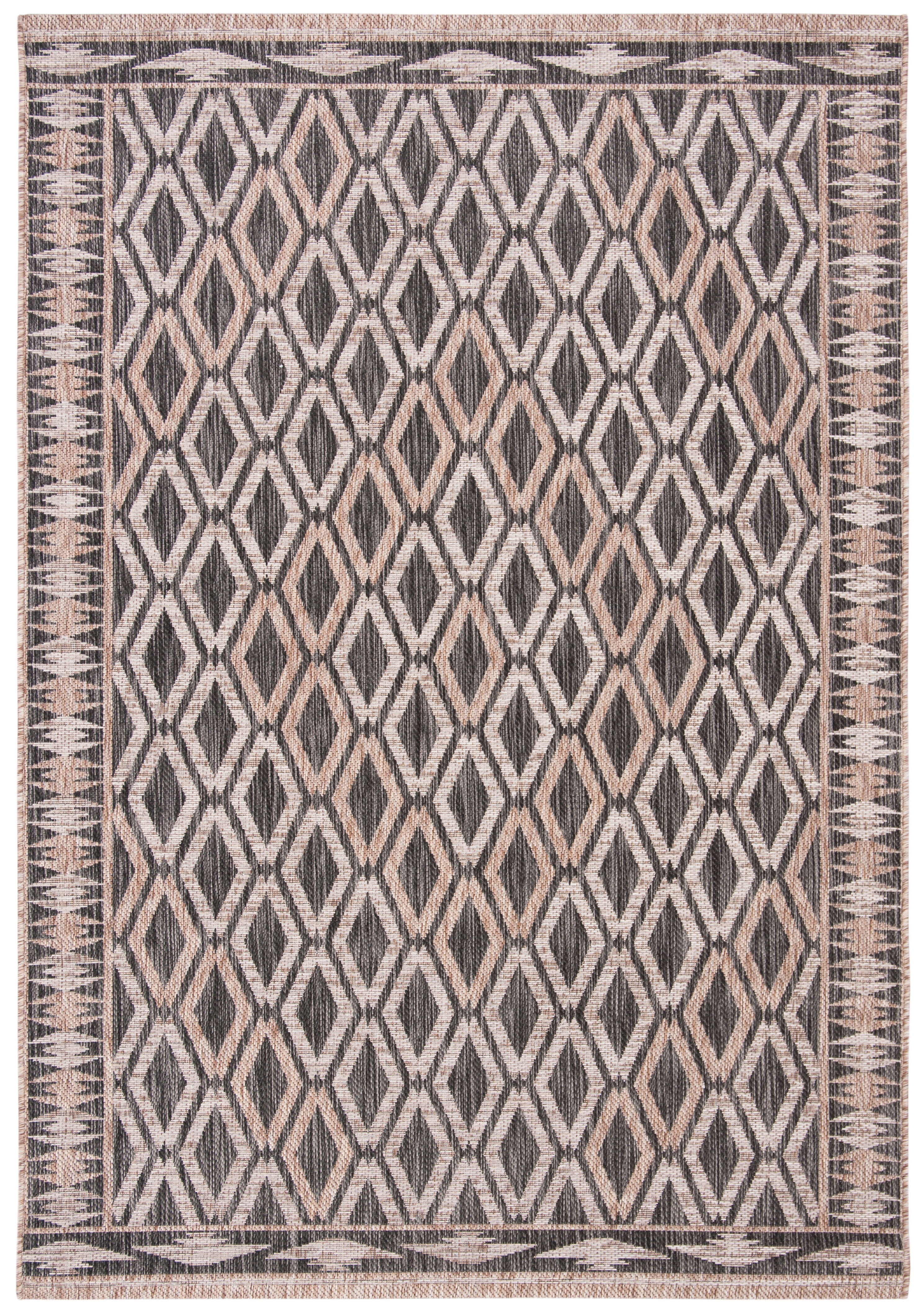 SAFAVIEH Courtyard Nicholas Geometric Diamonds Indoor/Outdoor Area Rug ...