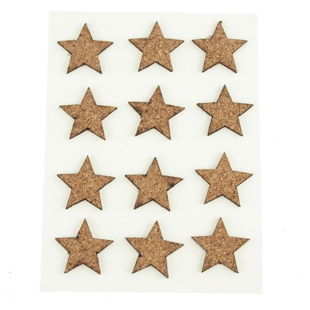 Self Adhesive Natural Cork Star Tags, 1-Inch, 12-count - Walmart.com